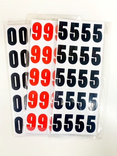 1-1/4" Shelf Numbers 100 Per Package - Labels Etc